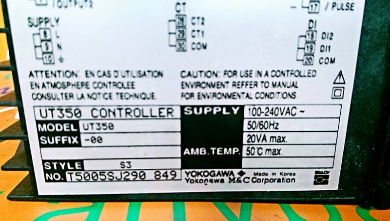 YOKOGAWA UT350-00 UT350 CONTROLLER S3 - 裕益科技自動化設備可程式編碼器PLC分散式控制系統DCS