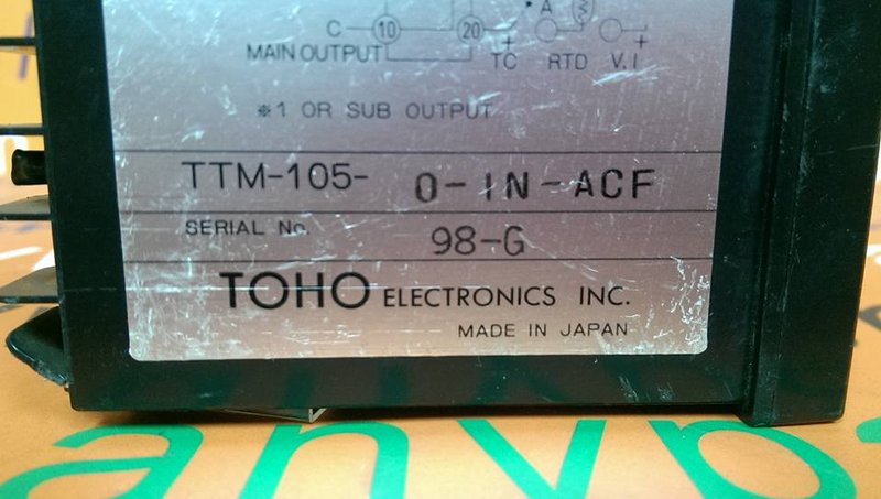 TOHO TEMPERATURE CONTROLLER TTM-105-0-1N-ACF - PLC DCS SERVO Control ...