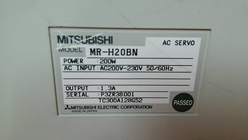 MITSUBISHI AC SERVO MR-H20BN - 裕益科技自動化設備可程式編碼器PLC分散式控制系統DCS