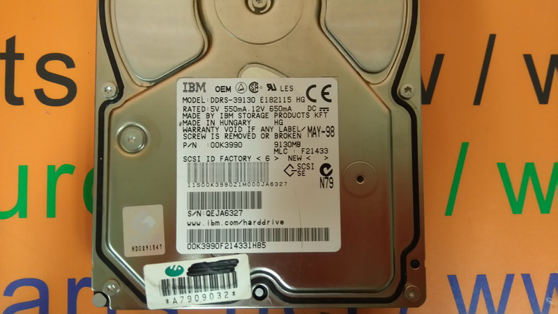 IBM SCSI Hard Drive DDRS-39130 E182115 HG - PLC DCS SERVO Control MOTOR ...