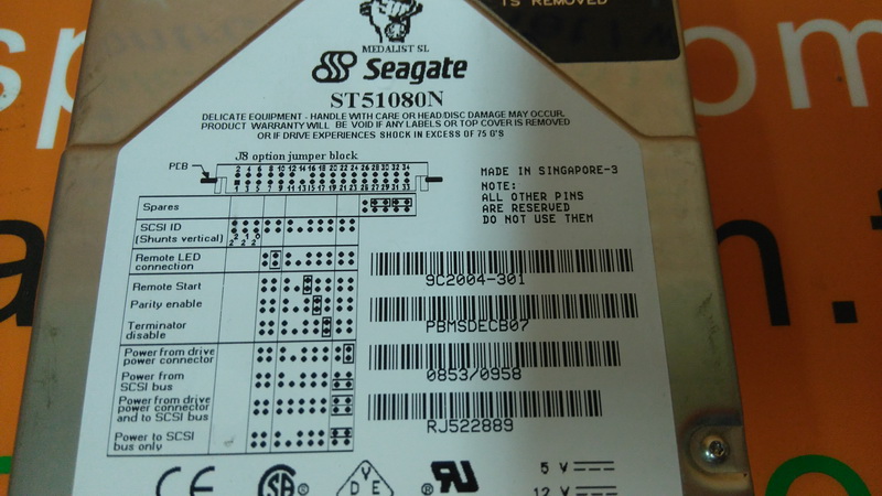 Seagate SCSI Hard Drive ST51080N - 裕益科技自動化設備可程式編碼器PLC分散式控制系統DCS