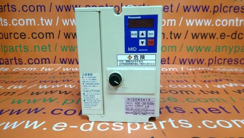 MATSUSHITA PANASONIC CONVERTER 0.75K 220V M1D083W1X - 裕益科技自動化設備可程式編碼器 ...
