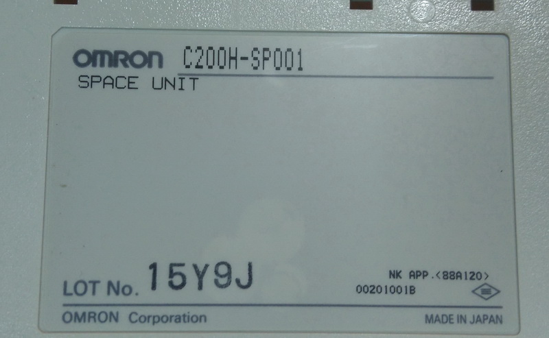 OMRON SPACE UNIT C200H-SP001 - 裕益科技自動化設備可程式編碼器PLC分散式控制系統DCS