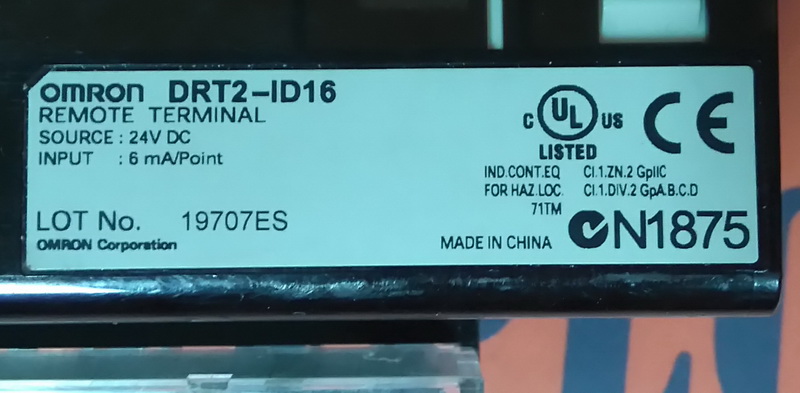 OMRON REMOTE TERMINAL DRT2-ID16 - PLC DCS SERVO Control MOTOR POWER ...