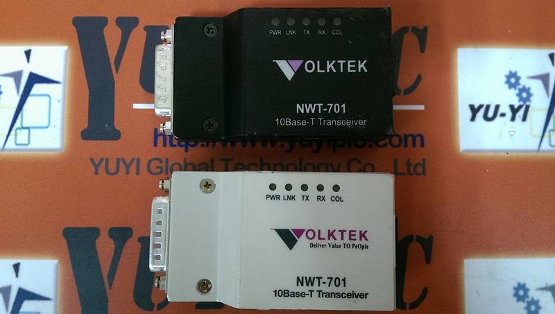 VOLKTEK 10BASE-T TRANSCEIVER NWT-701 - 裕益科技自動化設備可程式編碼器PLC分散式控制系統DCS