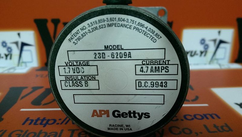 API GETTYS STEPPER MOTOR 23D-6209A - PLC DCS SERVO Control MOTOR POWER ...