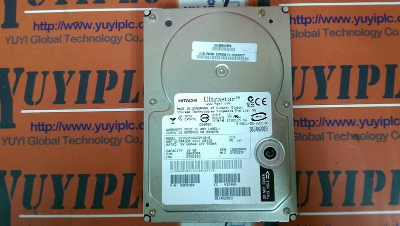 HITACHI HARD DISK DRIVE IC35L018UCDY10-0 - PLC DCS SERVO Control MOTOR ...