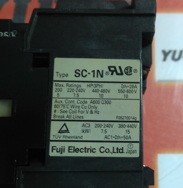 FUJI Magnetic Contactor SC-1N - PLC DCS SERVO Control MOTOR POWER ...