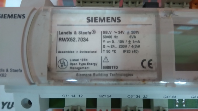 SIEMENS Landis & Staefa RWX62.7034 - PLC DCS SERVO Control MOTOR POWER ...