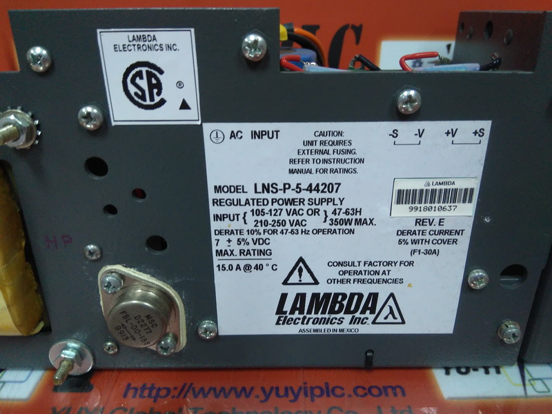 LAMBDA REGULATED POWER SUPPLY LNS-P-5-44207 - PLC DCS SERVO Control ...