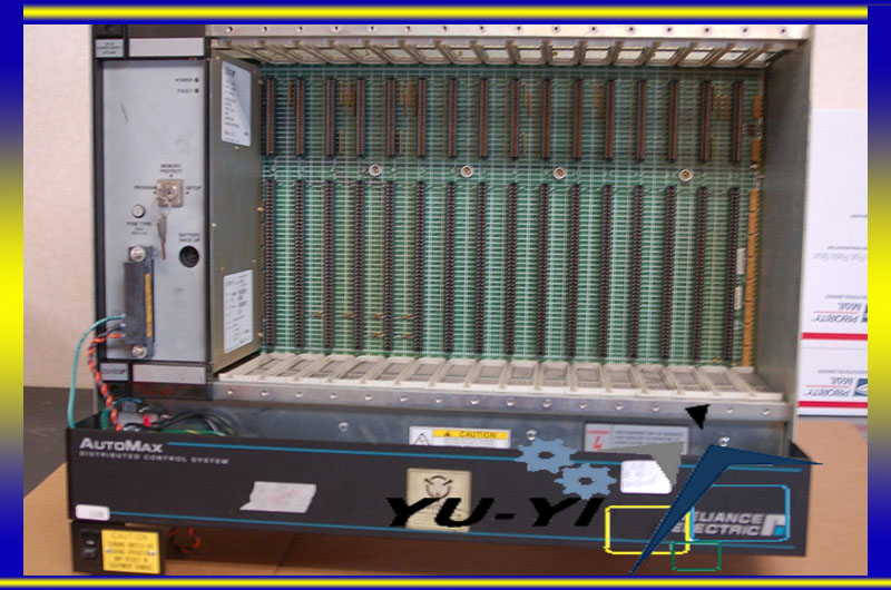 RELIANCE AUTOMAX 16 CARD RACK 57C331A & POWER SUPPLY 57C493 - PLC DCS ...