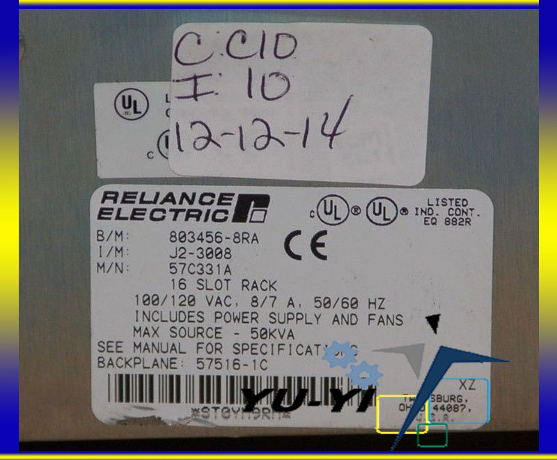 RELIANCE AUTOMAX 16 CARD RACK 57C331A & POWER SUPPLY 57C493 - 裕益科技自動化設備 ...