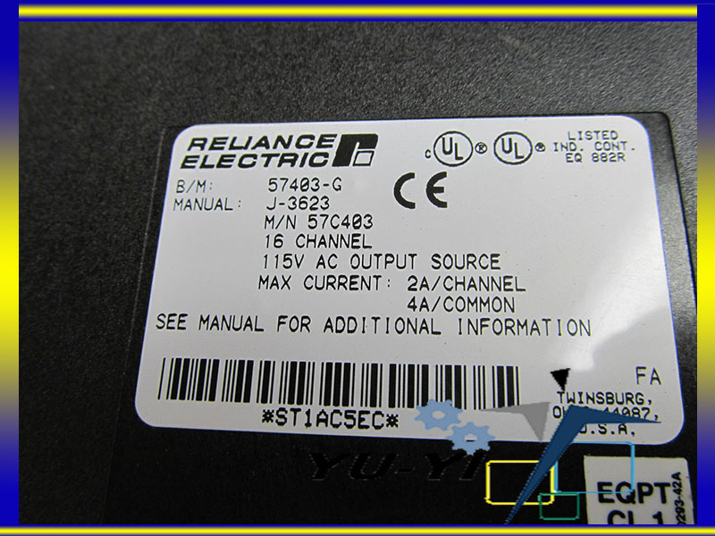 RELIANCE 115V AC DIGITAL OUTPUT MODULE 57C403 / 57403-G - 裕益科技自動化設備可程式 ...