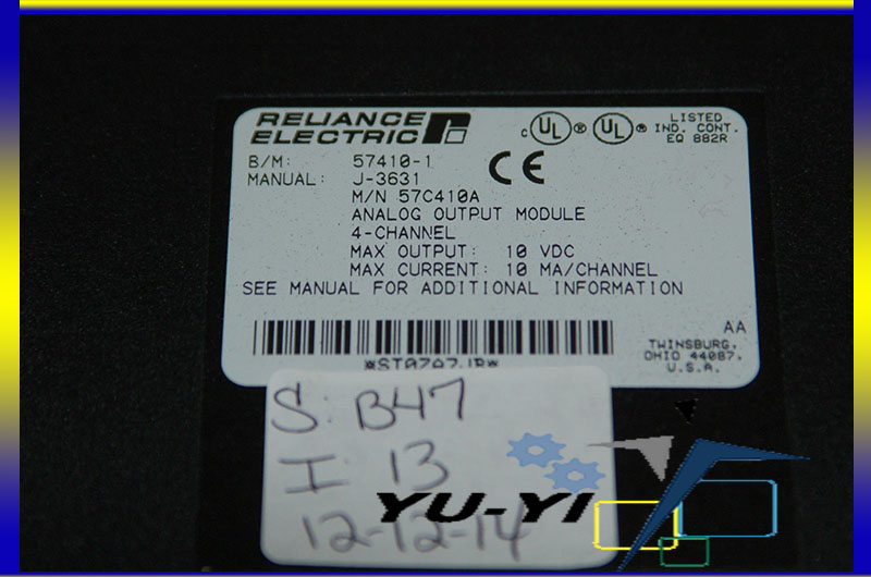 RELIANCE AUTOMAX ISOLATED ANALOG OUTPUT MODULE 57C410A - 裕益科技自動化設備可程式 ...