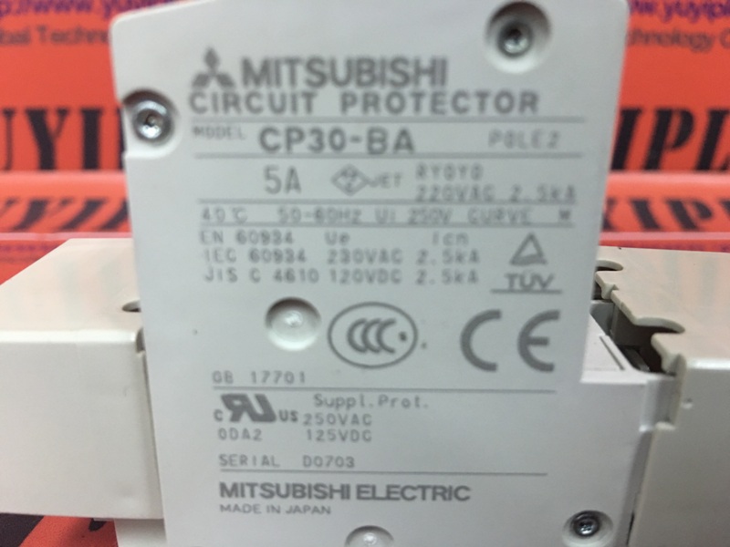 MITSUBISHI CP30-BA 5A CIRCUIT PROTECTOR - 裕益科技自動化設備可程式編碼器PLC分散式控制系統DCS