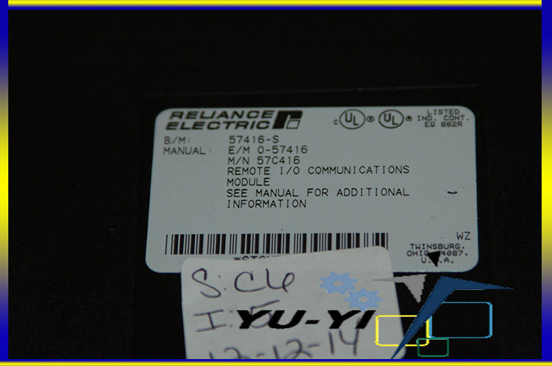 RELIANCE AUTOMAX REMOTE IO COMMUNICATIONS 57C416 - 裕益科技自動化設備可程式編碼器PLC分散 ...