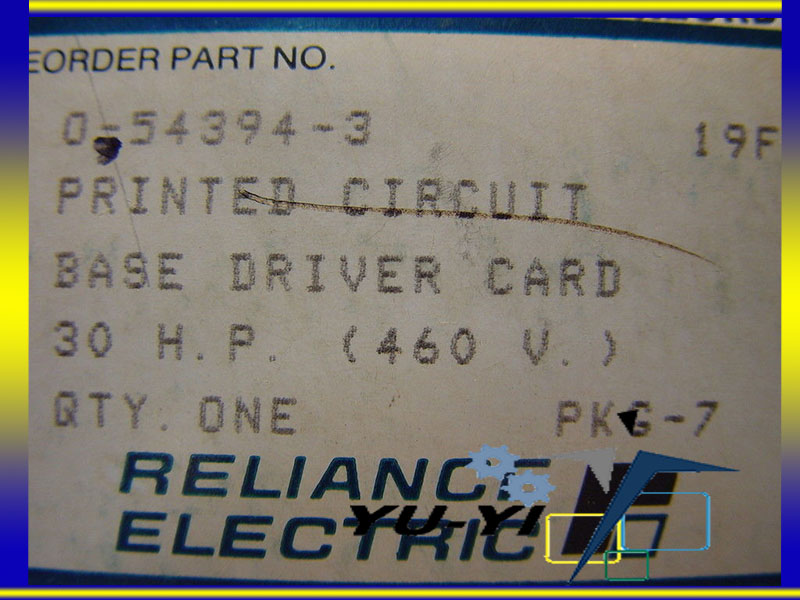 Reliance Electric 0-54394-3 PC BOARD DRIVER CARD 0543943 - PLC DCS ...