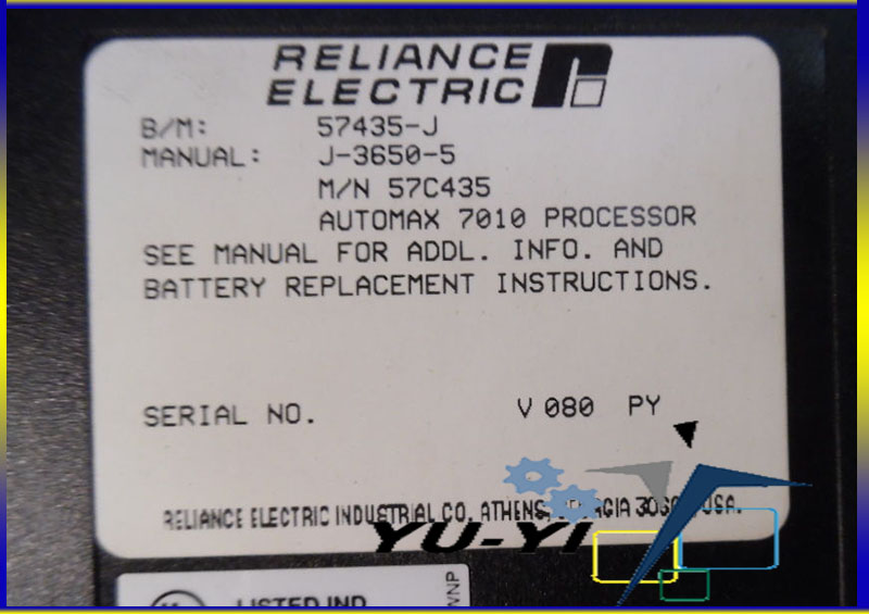 RELIANCE ELECTRIC AUTOMAX 7010 PROCESSOR BM87435-J MN57C435 - 裕益科技自動化設備 ...