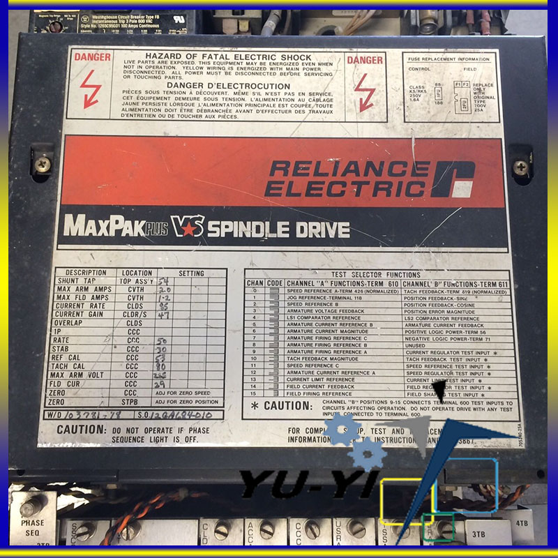 Reliance Electric Maxpak Plus VS Spindle Drive 70-07-345-A2 - PLC DCS ...