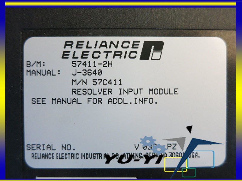 Reliance Electric 57C411 Resolver Input Module PLC AutoMax 57411-2H J ...