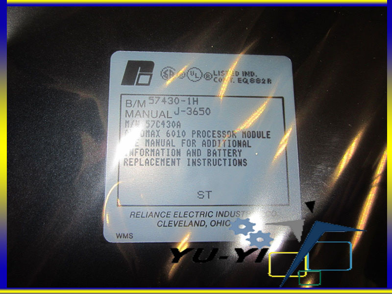 Reliance Electric 57C430A Automax 6010 Processor 57C430 - 裕益科技自動化設備可程式 ...