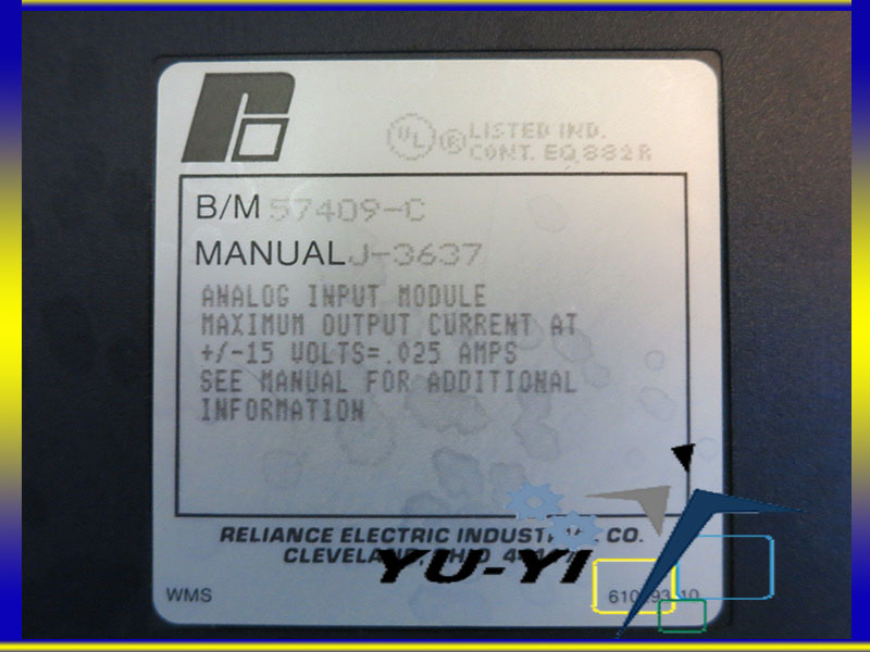 Reliance Electric 57409-C Analog Input Module PLC AutoMax Isolated ...