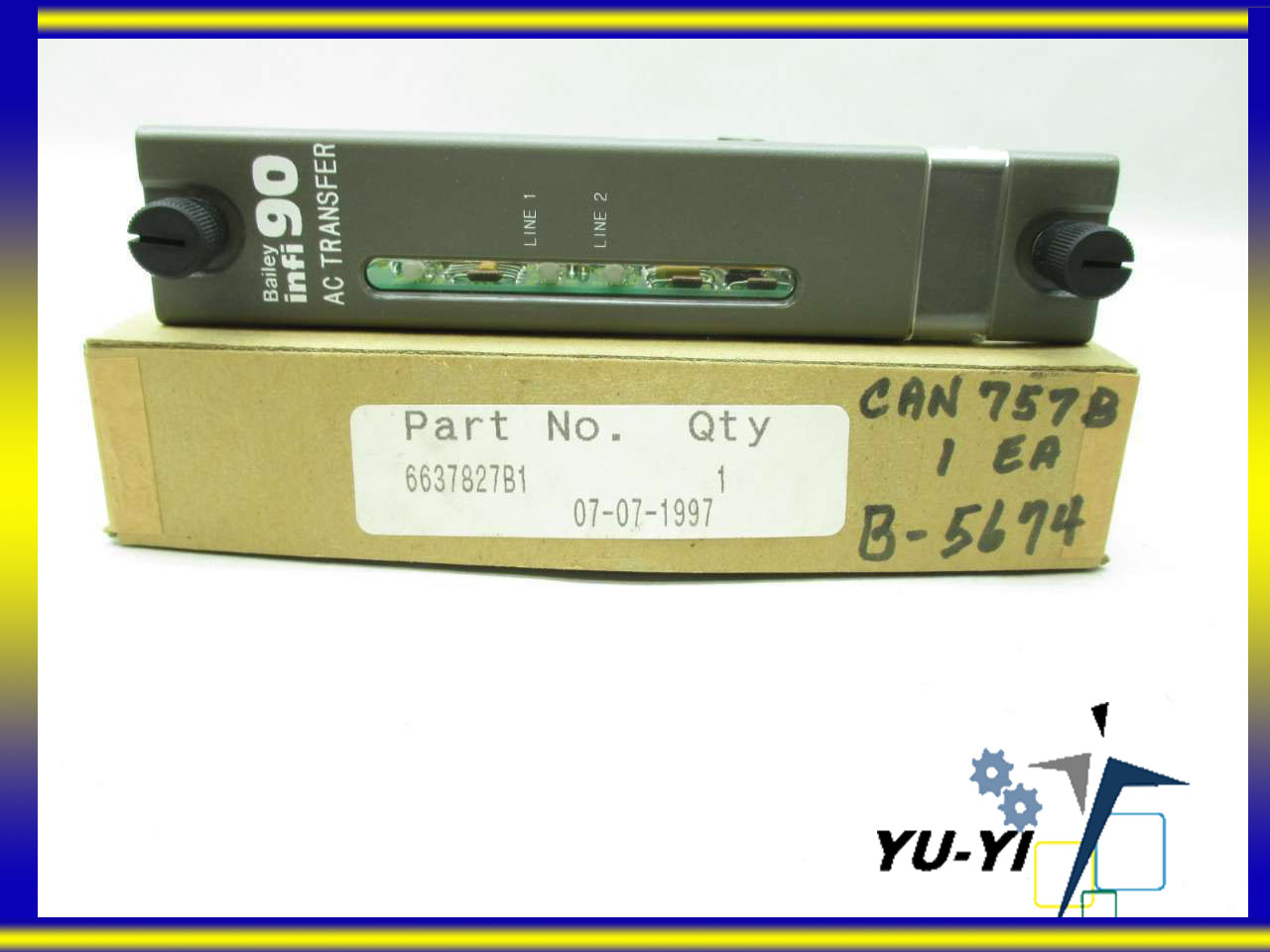BAILEY INFI 90 AC TRANSFER MODULE 6637827B1 - 裕益科技自動化設備可程式編碼器PLC分散式控制系統DCS