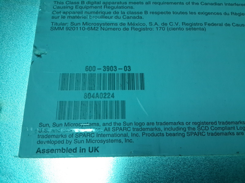 SUN SPARC STATION 5 PN600-3903-03 - 裕益科技自動化設備可程式編碼器PLC分散式控制系統DCS