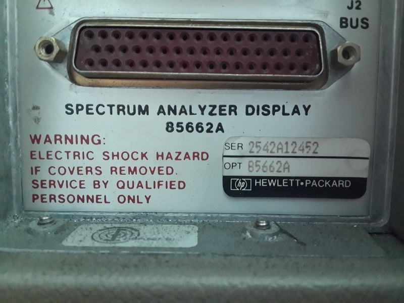 HP 85662A SPECTRUM ANALYZER DISPLAY - 裕益科技自動化設備可程式編碼器PLC分散式控制系統DCS