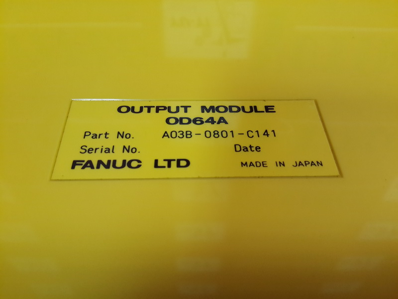 FANUC A03B-0801-C141 OUTPUT MODULE OD64A - 裕益科技自動化設備可程式編碼器PLC分散式控制系統DCS