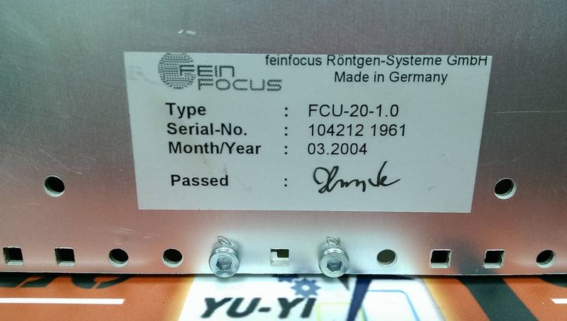 FEINFOCUS RONTGEN-SYSTEME GmbH FCU-20-1.0 - PLC DCS SERVO Control MOTOR ...