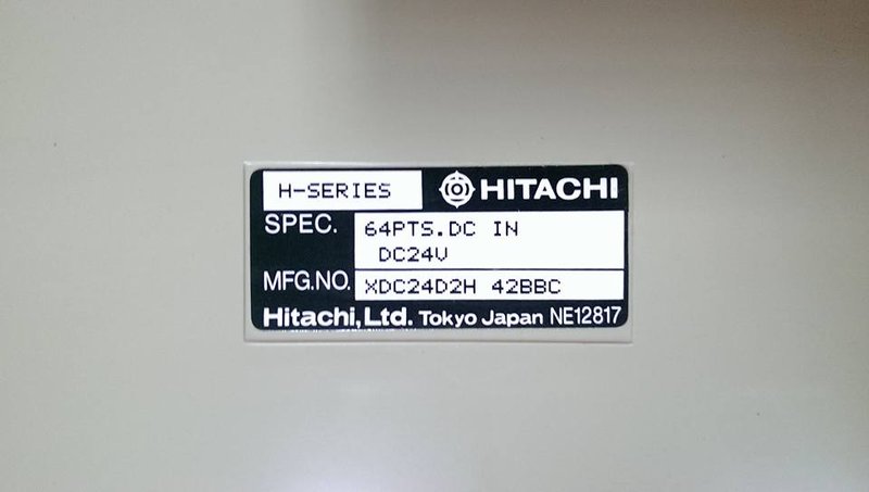 HITACHI H-SERIES 64PTS.DC IN DC24V XDC24D2H - 裕益科技自動化設備可程式編碼器PLC分散式控制系統DCS