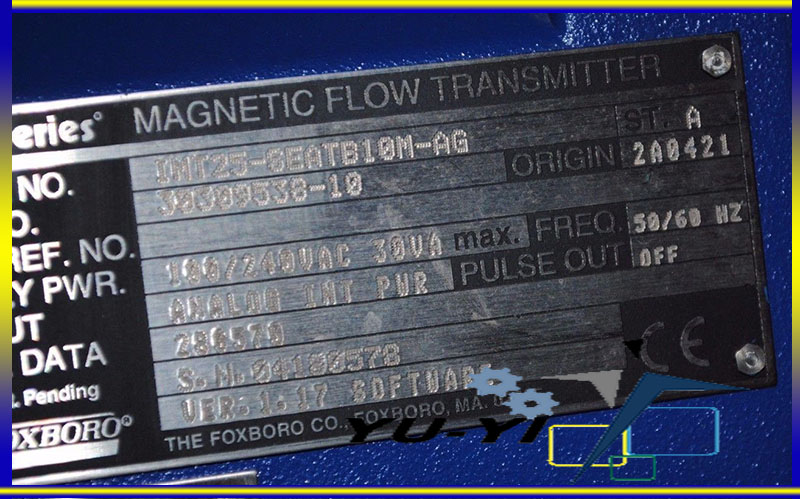 FOXBORO IA SERIES MAGNETIC FLOW TRANSMITTER IMT25-SEATB10M-AG 100-240 ...