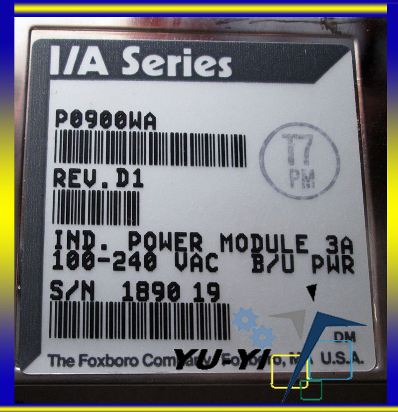 FOXBORO IA SERIES P0900WA REV D1 IND POWER MODULE 3A - PLC DCS SERVO ...