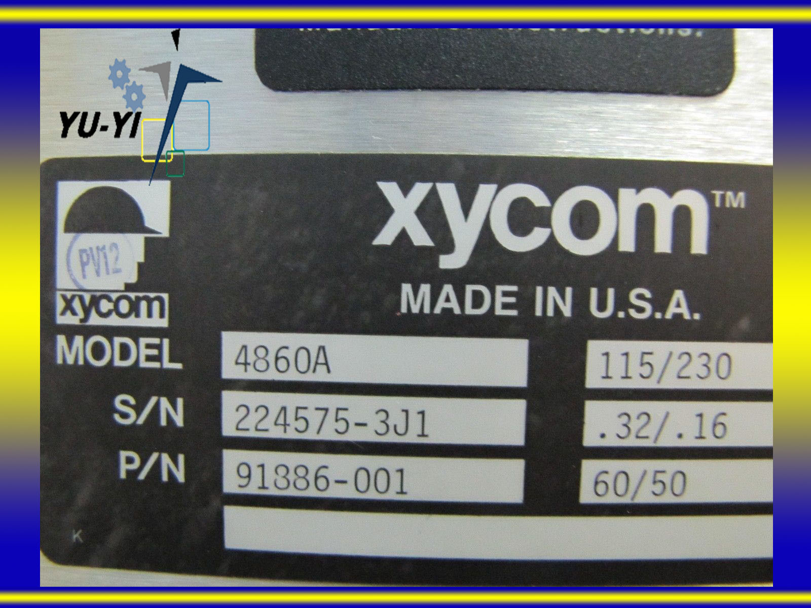 XYCOM 12 OPERATOR INTERFACE PANEL TERMINAL 4860A 91886-001 91886001 - 裕 ...