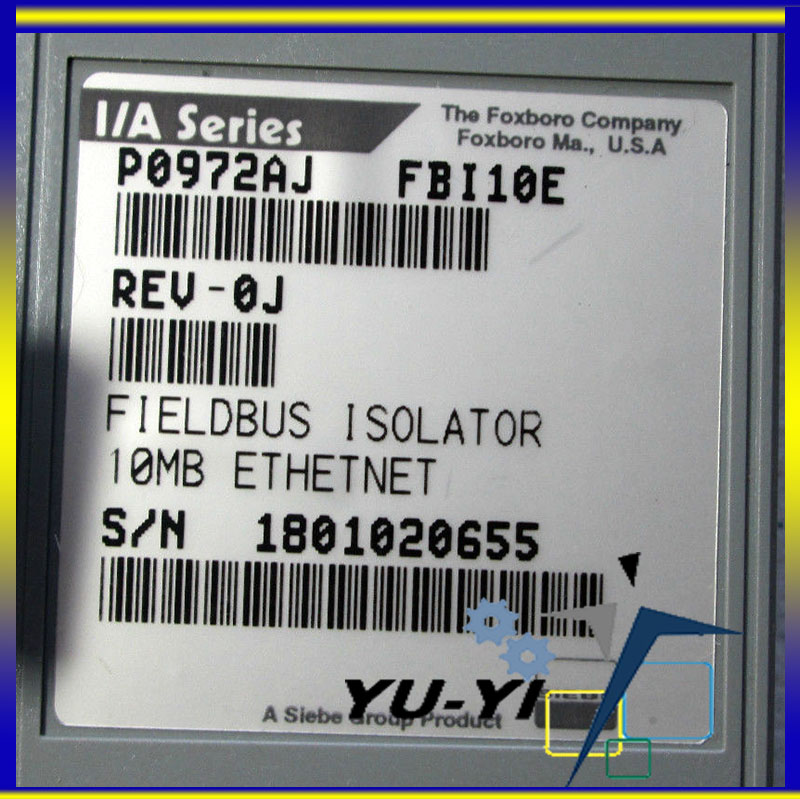 FOXBORO IA P0972AJ FIELDBUS ISOLATOR 10MB ETHERNET - PLC DCS SERVO ...
