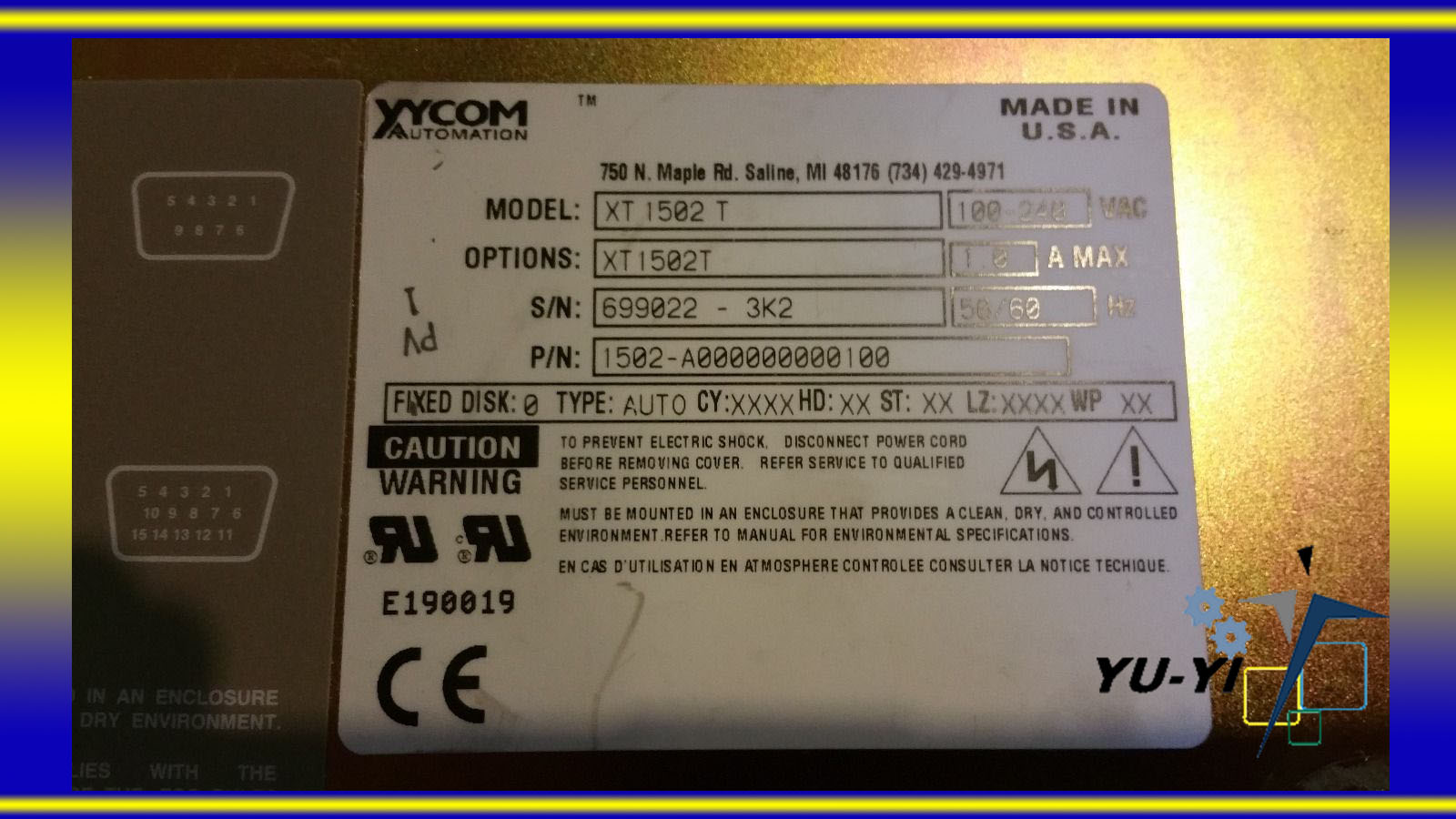 Xycom Automation XT1502T - 裕益科技自動化設備可程式編碼器PLC分散式控制系統DCS