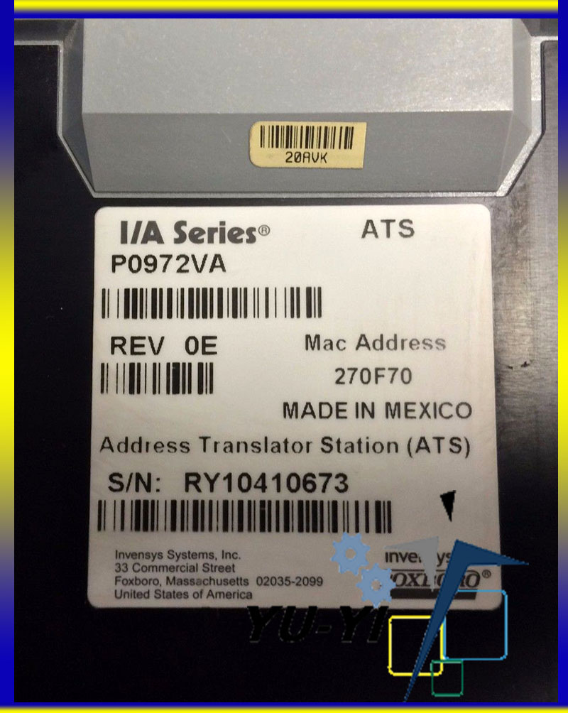 Foxboro IA Series P0972VA Process Control Address Station - 裕益科技自動化設備可 ...