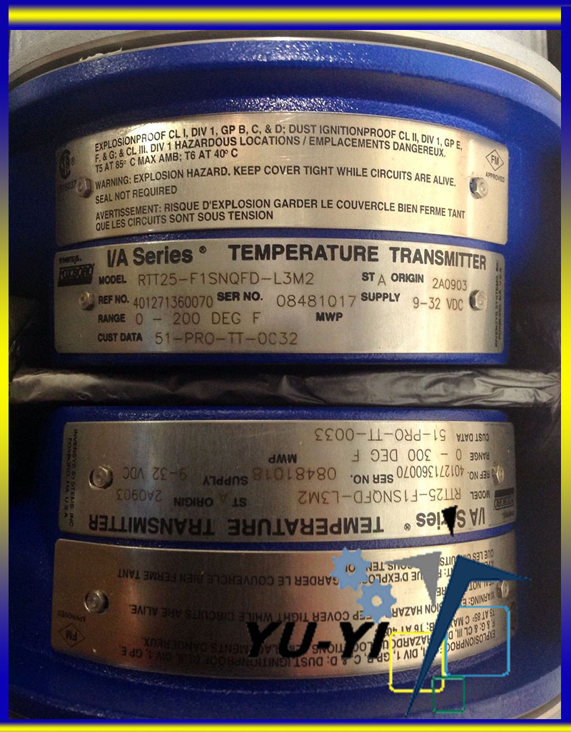 FOXBORO IA SERIES TEMPERATURE TRANSMITTER BOX OF 2 RTT25-F1SNQFC-L3M2 ...