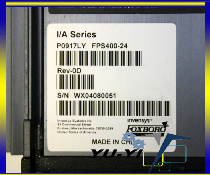 Foxboro P0917LY Power Supply FPS400-24 Rev 0D - 裕益科技自動化設備可程式編碼器PLC分散式控制 ...