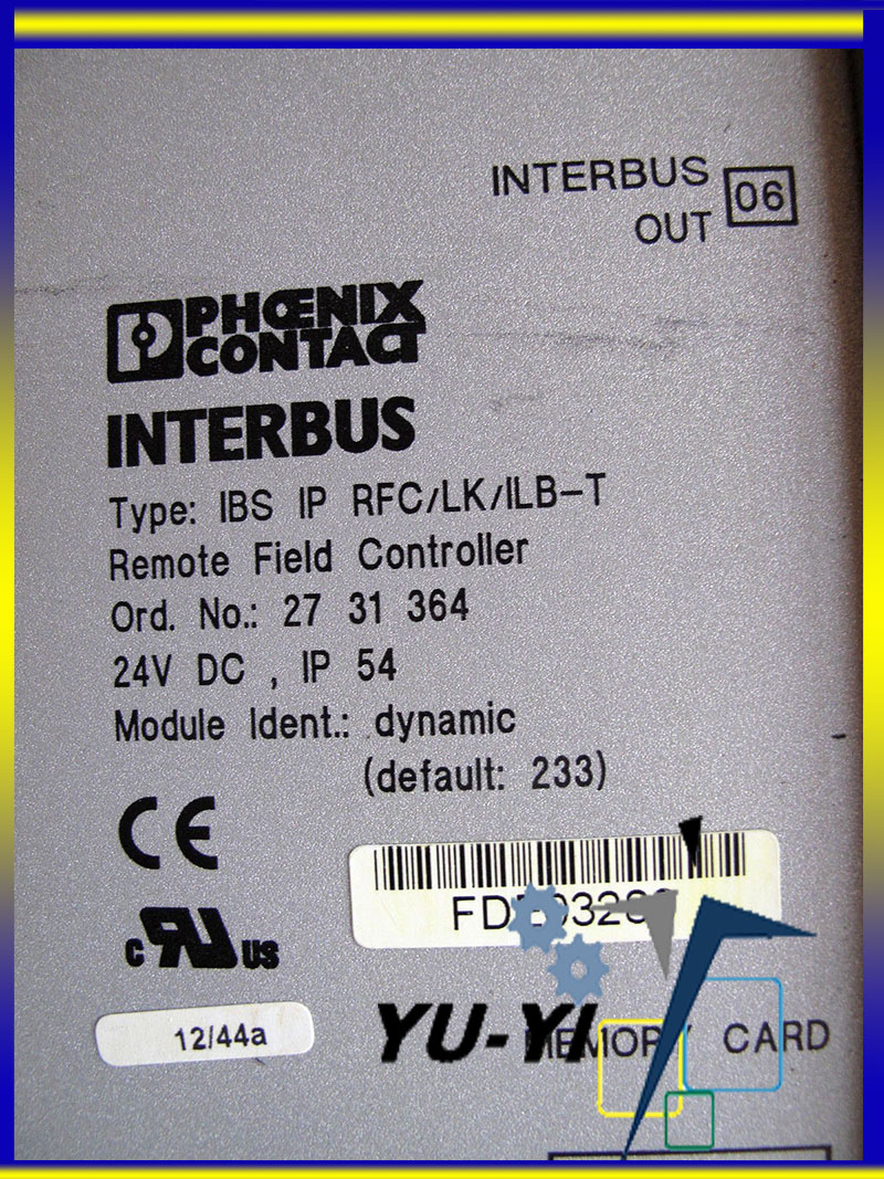 PHOENIX CONTACT INTERBUS IBS IP RFC_LK_ILB-T - 裕益科技自動化設備可程式編碼器PLC分散式控制系統DCS