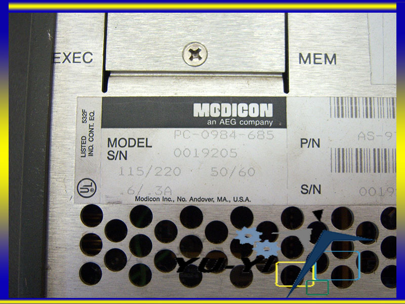 AEG Modicon 984 685 PC-0984-685 Programable Controller PC0984685 AS ...