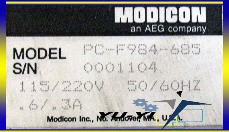 AEG MODICON PROGRAMMABLE CONTROLLER PC-F984-685 - 裕益科技自動化設備可程式編碼器PLC分散式 ...