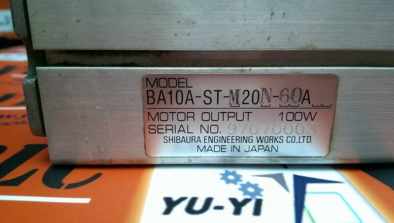 SHIBAURA LINEAR GUIDE ACTUATOR BA10A-ST-M20N-60A - 裕益科技自動化設備可程式編碼器PLC分散 ...