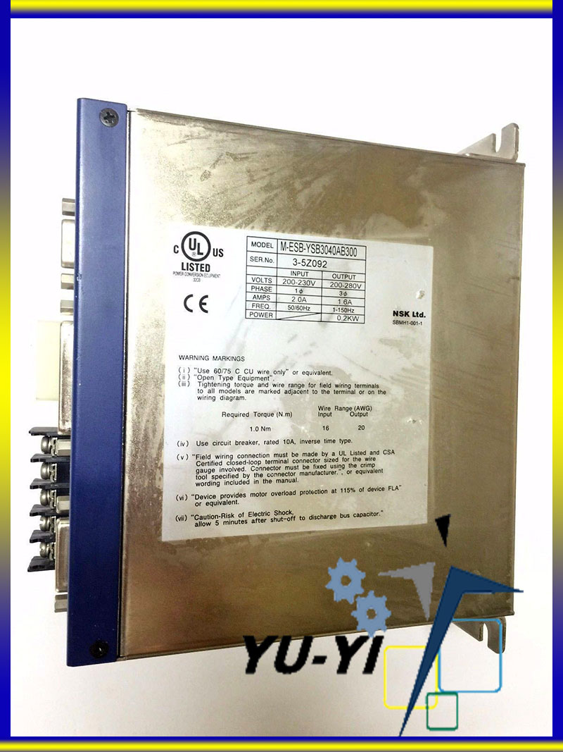NSK SERVO DRIVE ESA-YSB3040AB300-03 - 裕益科技自動化設備可程式編碼器PLC分散式控制系統DCS