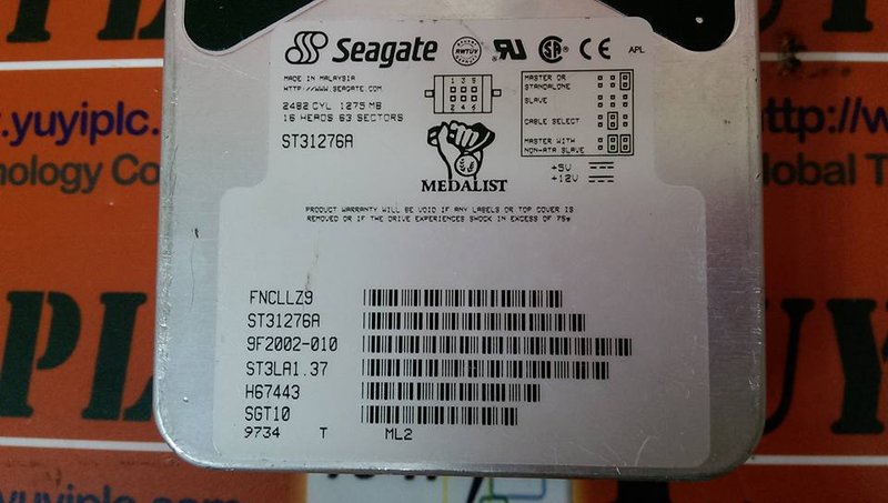 SEAGATE IDE 1275MB INTERNAL HARD DISK DRIVE ST31276A - PLC DCS SERVO ...