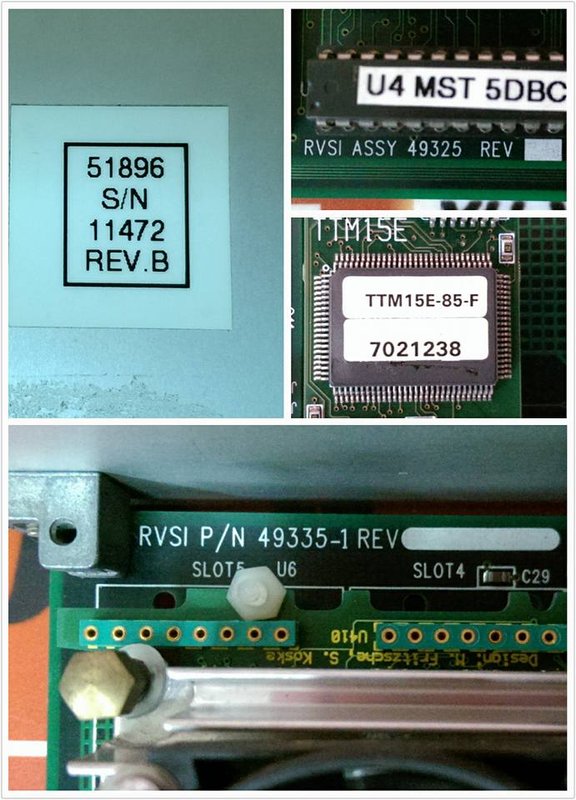 RVSI 51896 MASTER BOARD 49335-1 49325, TTM15E-85-F - PLC DCS SERVO ...