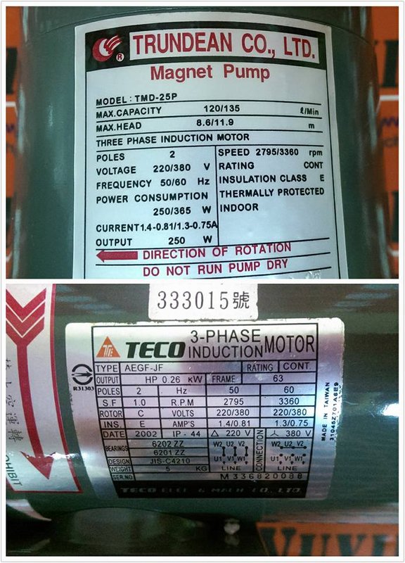 TECO 3-PHASE INDUCTION MOTOR AEGF-JF - 裕益科技自動化設備可程式編碼器PLC分散式控制系統DCS