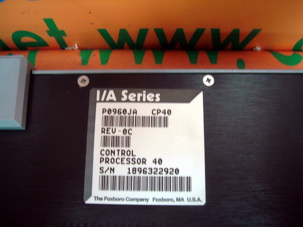 FOXBORO I/A Series P0960JA CP40 CONTROL PROCESSOR 40 - 裕益科技自動化設備可程式編碼器 ...