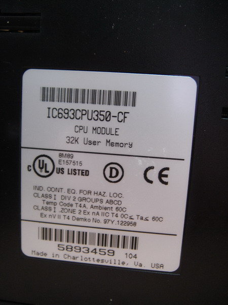 GE FANUC IC693CPU350-CF CPU MODULE 32K USER MEMORY 8RACK - 裕益科技自動化設備可程式 ...